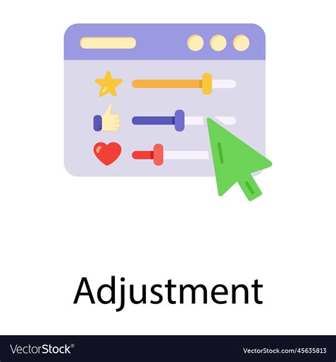 Adjustment Royalty Free Vector Image Vectorstock
