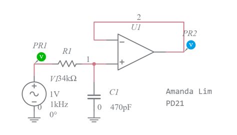 Non Inverting Active Lpf Multisim Live