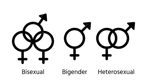 Premium Vector Bisexual And Heterosexual Gender Symbols Vector