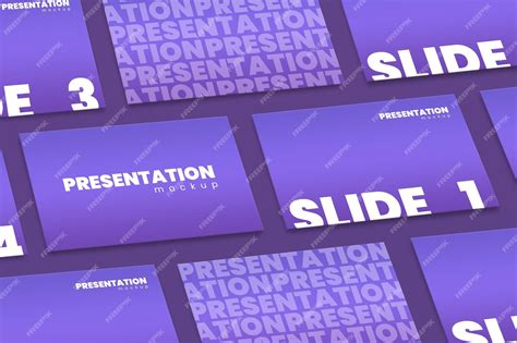 Premium Psd Presentation Horizontal Slides Mockup