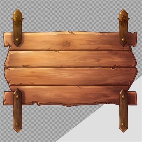 Premium Psd Wooden Signboard Png Isolated On Transparent Background