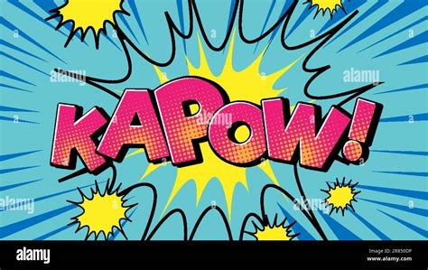 Kapow retro comic speech bubble and effect in pop art style illustration Stock Vector Image ...