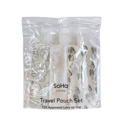 Hula Girls Travel Pouch Set Of 3 Soha Living