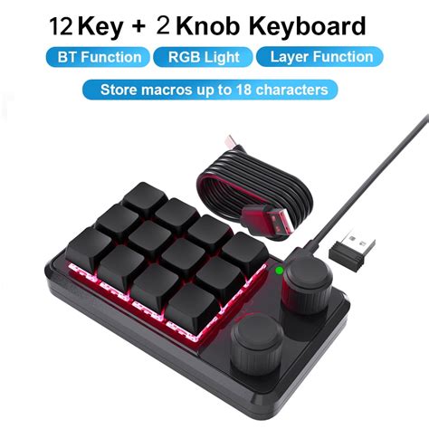 programming macro custom knob keyboard rgb 3 key copy paste mini button photoshop gaming keypad