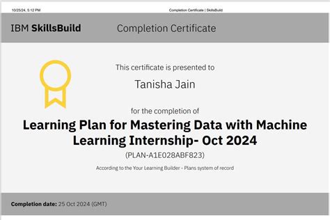 Tanisha Jain On Linkedin Thrilled To Share That I Have Completed Alml