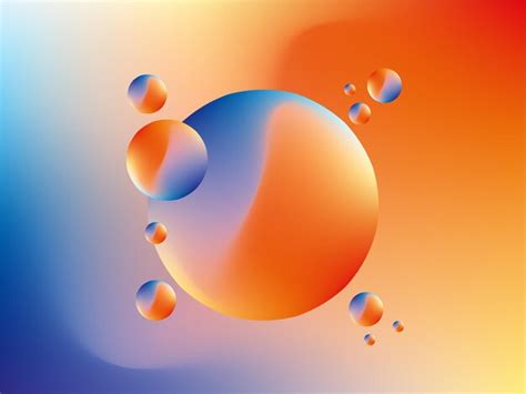 Premium Vector Colorful Gradient Spheres Background