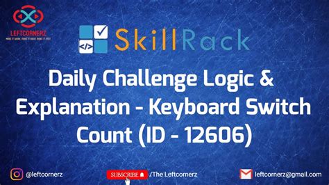 Skillrack Daily Challenge Logic And Explanation Keyboard Switch Count