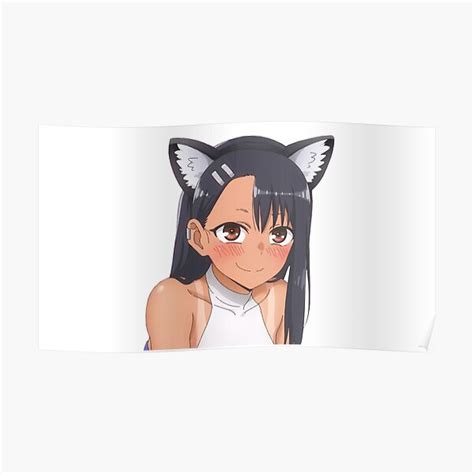Nagatoro Cat Ears Poster By Swampysoup Redbubble