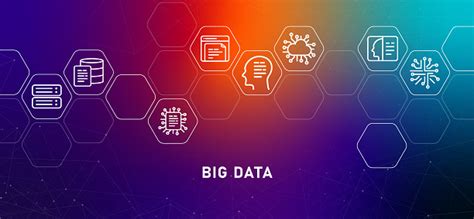 빅 데이터 그라디언트 헤더 현대 기술 시스템 데이터베이스 서버 개발 스토리지 관리 프로그래밍 분석 연결 아이콘 디자인 일러스트 레이 션 개발에 대한 스톡 벡터 아트 및 기타