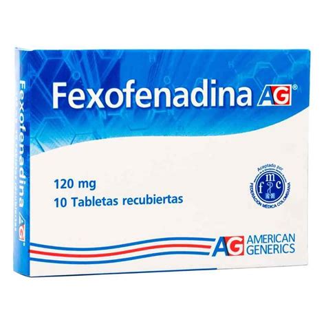 Fexofenadina 120 Mg Caja X 10 Tabletas Ag