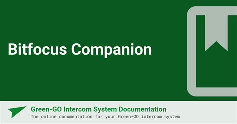 Bitfocus Companion Green Go Intercom System Documentation