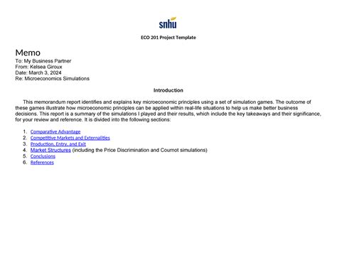 Module Final Project ECO Project Template Memo To My Business Partner From Kelsea