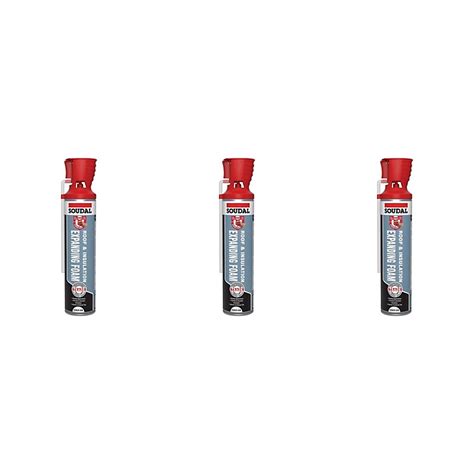 Soudal Roof And Insulation Expanding Foam Genius 600ml 135219 Pack Of 3