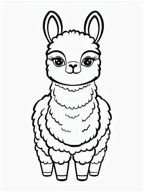 Minimalist Black Line Drawing Of A Yak Coloring Book Page Playground