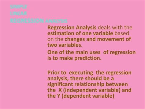 Simple Linear Regression Analysis PPTX