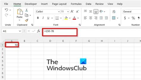 how to create formula to add subtract multiply or divide in excel
