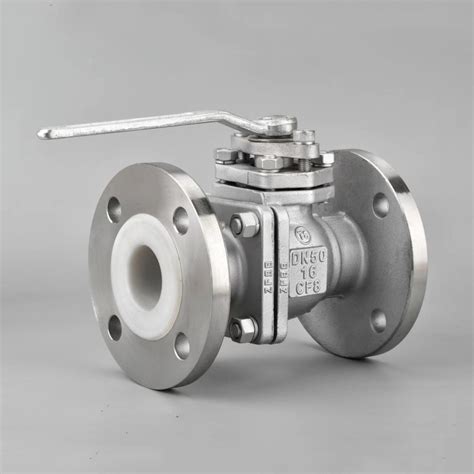Karson304不锈钢全衬四氟法兰球阀q41f46 1016p耐酸防腐蚀手动阀 阿里巴巴