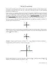 Polar Coordinates Pdf Polar Coordinates We Re Used To Describing Points In R By Their X And