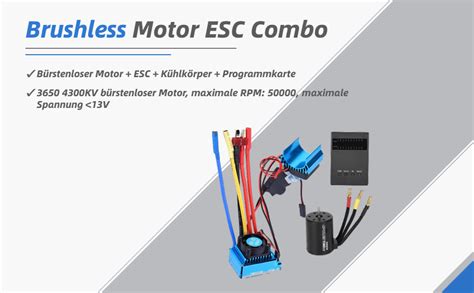 Bürstenloser Motor Esc 60a 3650 Motor 4300kv Brushless Esc