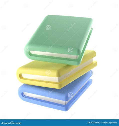 3d Pila De Libros Cerrados Cayendo En El Icono Del Aire Aislado Con