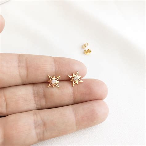 North Star Stud Earrings Pointed Star Stud Earrings Star Stud