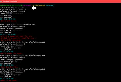 Git Diff GeeksforGeeks