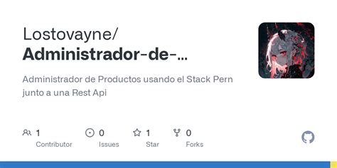 Github Lostovayne Administrador De Productos Administrador De