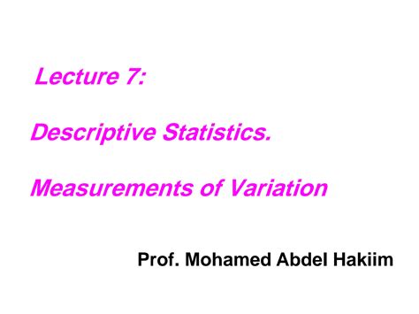 SOLUTION Statistics 7 Measurements Of Variability Normal Curve Studypool