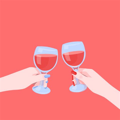 Female Hands Holding Glasses With Wine 17206474 Vector Art At Vecteezy