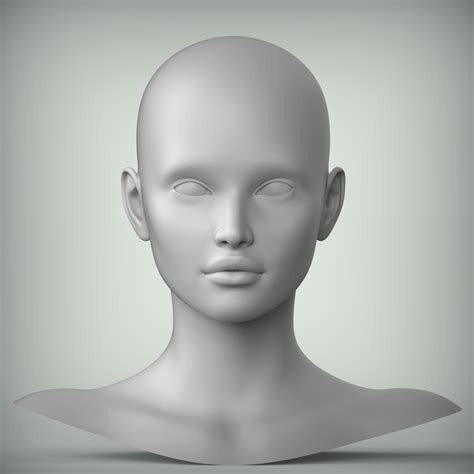 Archivo Stl 48 3d Head Face Female Character Teenager Portrait Doll 3d Model 3d Model 3d Model ♀