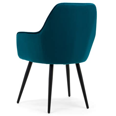 krzesło EMILIA tapicerowane welurowe turkus HOME DESIGN