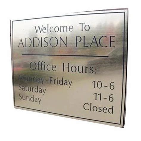 Stainless Steel Sign Board In Coimbatore Tamil Nadu Get Latest Price