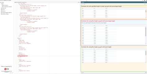 Ag Grid Has Zero Height In A Flexbox Layout Stack Overflow