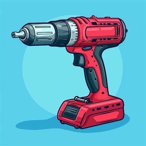 Drill Cartoon Vector Icon Illustration Premium Ai Generated Image