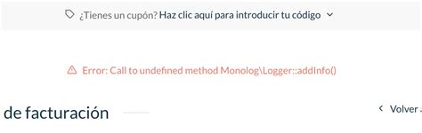 Error Call To Undefined Method Monolog Logger Addinfo Issue