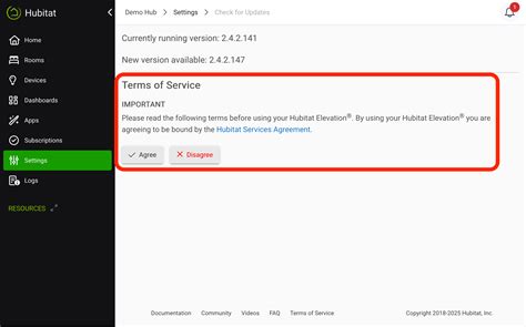 Check For Updates Hubitat Documentation
