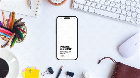 Office Flat Lay Phone Mockup Graphics Motion Array