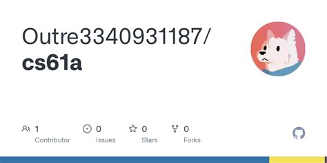 GitHub Outre3340931187 Cs61a