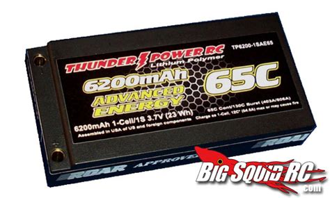 Thunder Power 1S 6800mAh 65C Advanced Energy Series LiPo Big Squid RC RC Car And Truck News