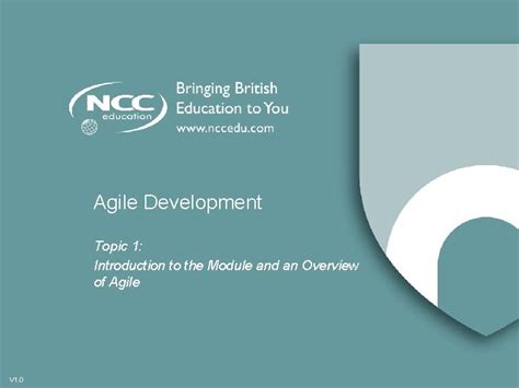 Agile Development Topic Introduction To The Module
