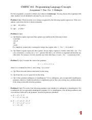 Hw Pdf Cmpsc Programming Language Concepts Assignment Due