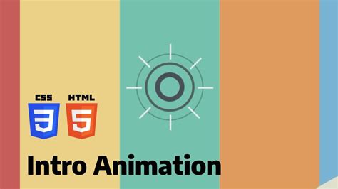 Intro Animation Using Html And Css Youtube