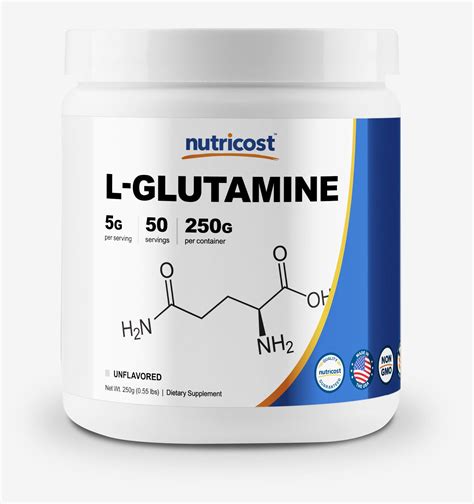 Nutricost L Glutamine Powder Pure L Glutamine 5000mg Per Serving