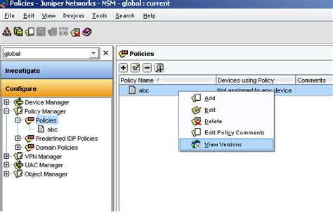 [eol eoe] how do i make an older policy version current in nsm