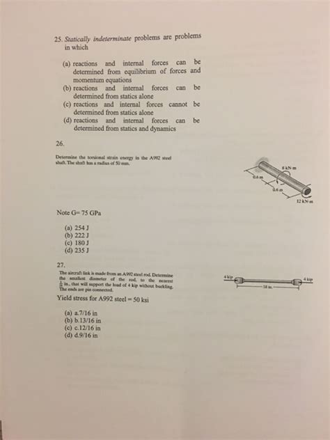 Solved Statically Indeterminate Problems Are Problems In
