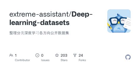 Github Extreme Assistantdeep Learning Datasets 整理分类深度学习各方向公开数据集