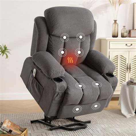 Uhomepro Power Lift Recliner Chairs With Massage And Heat Electric