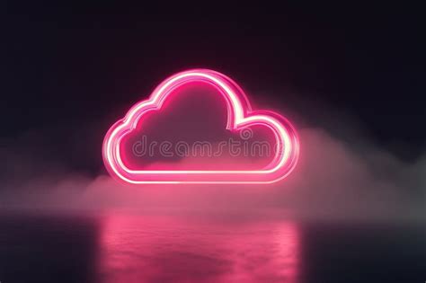 Creative 3d Cloud Computing Icon With Glowing Effect Stock Illustration Illustration Of Icon