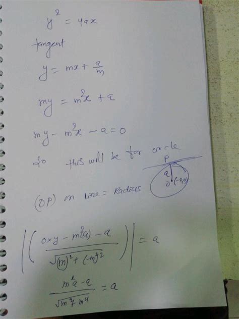 The Equations Of Common Tangents To Y 4ax And X A Y A Are A