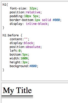 Html How To Create A Double Bottom Border In Css Stack Overflow